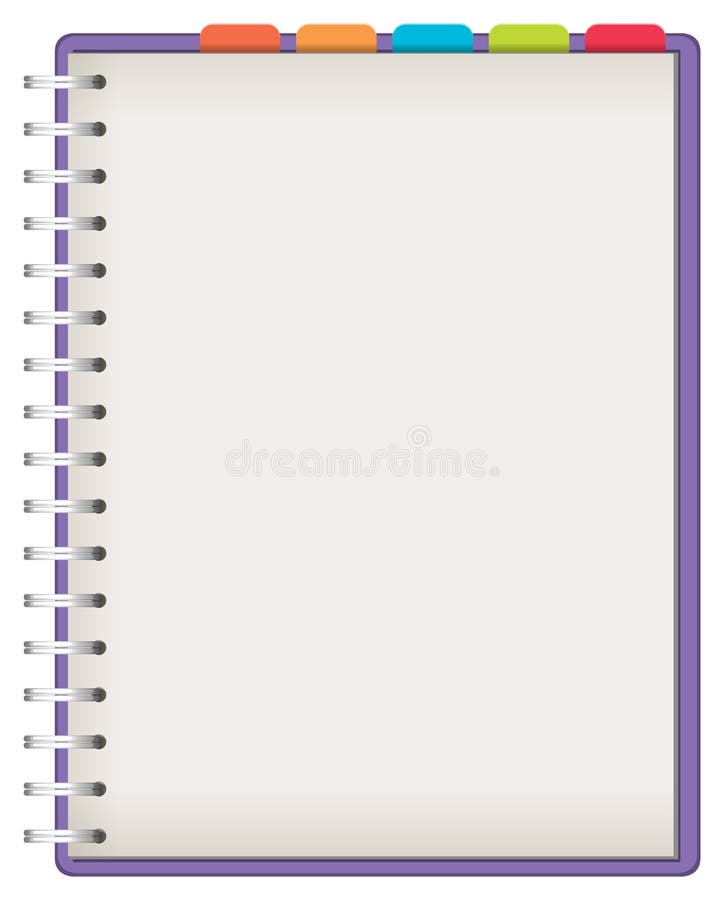 Blank Notebook Template Background Stock Vector - Illustration of ...