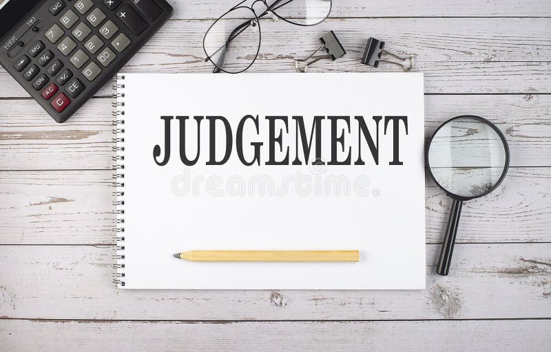 Judgement Text in Headline Isolated on White Background. Newspaper ...