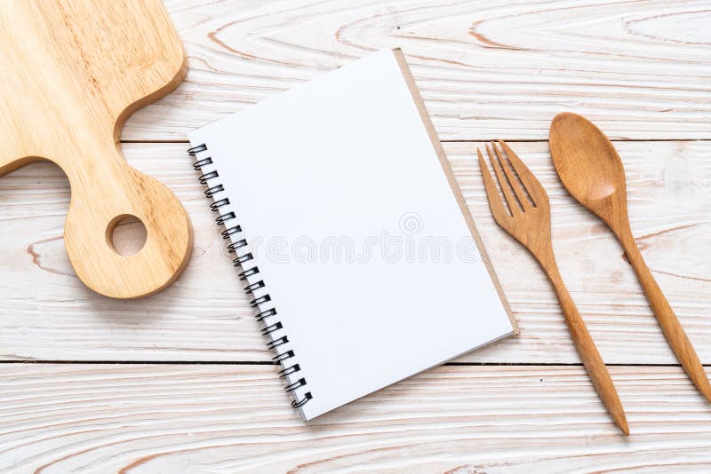 Blank Notebook for Text Note on Wooden Surface with Copy Sapce Stock ...