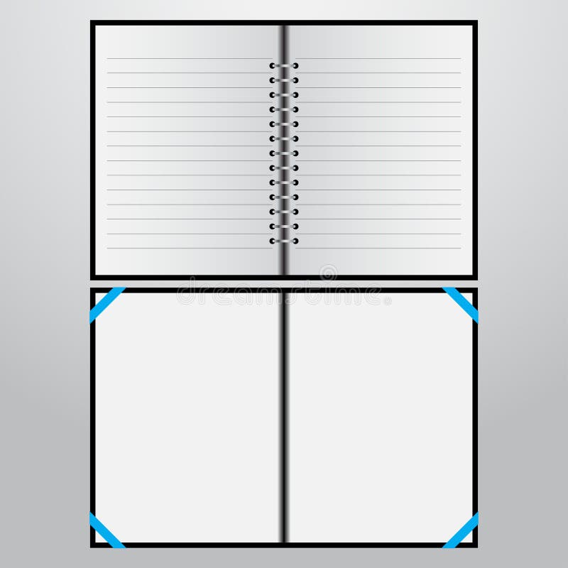 Blank notebook stock vector. Illustration of message - 80880070