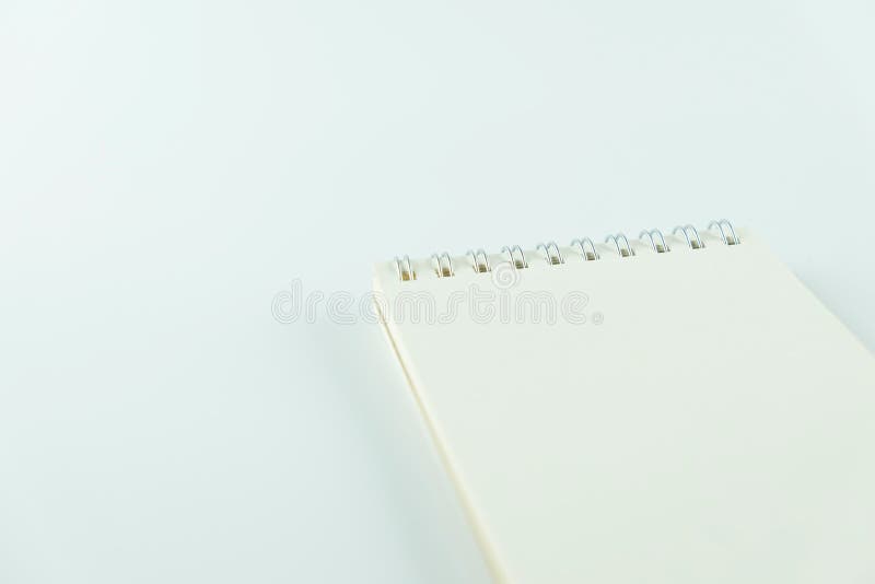 Blank Notebook on White Background. Stock Image - Image of organizer ...