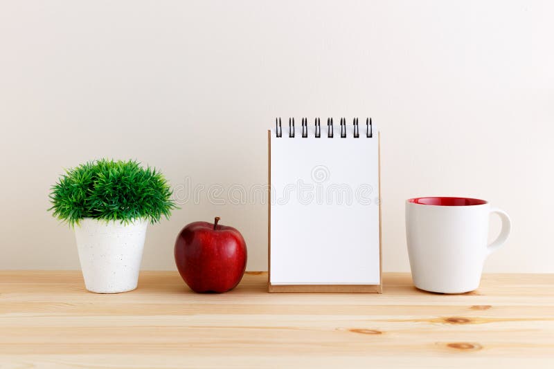 Blank Notepad with Coffee Mug Stock Image - Image of green, kitchen ...