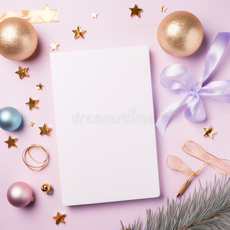 Blank Notepad Empty Diary Page Christmas Decoration beside, Xmas Note ...