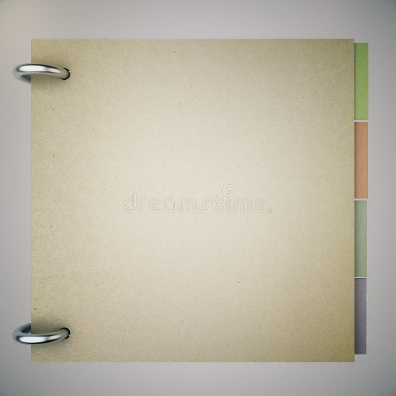 Blank Notepad on Grey Background Stock Illustration - Illustration of ...