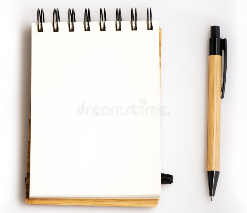 Blank Notepad and on Office Table Stock Photo - Image of keyboard ...