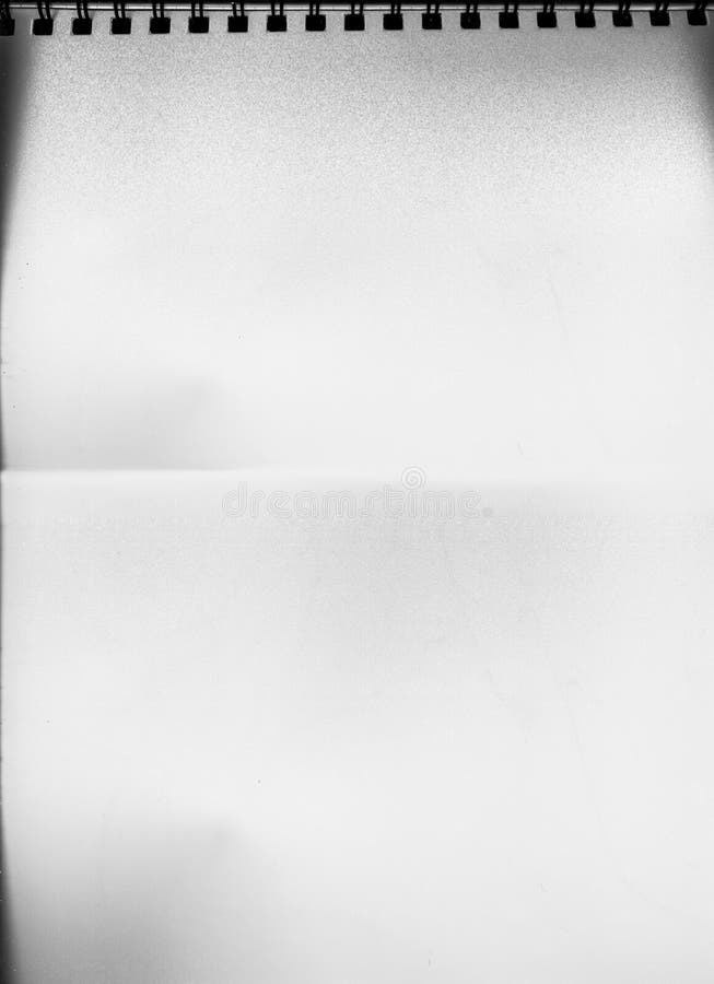 Blank Notepad Page Open Sketchbook White Paper Stock Image - Image of ...