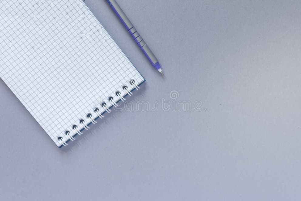 Blank notepad and pen stock photo. Image of message - 172982018