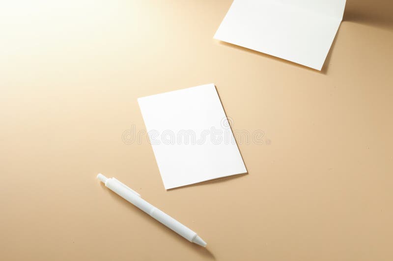 Blank Notepad and Pen on a Light Surface Ready for Note-Taking or ...