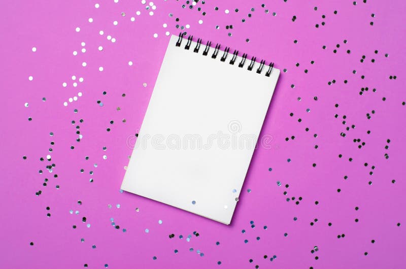 Notepad on a Purple Background Stock Image - Image of memo, copy: 175327059