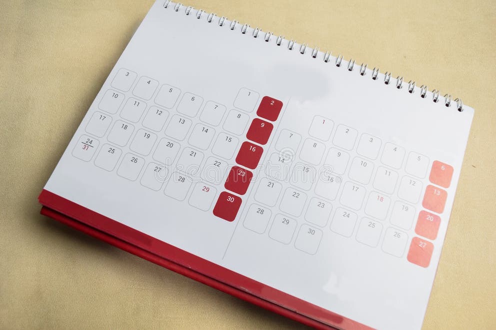 Blank Notepad Sheet and Calendar with Save the Date. Day of the Year ...