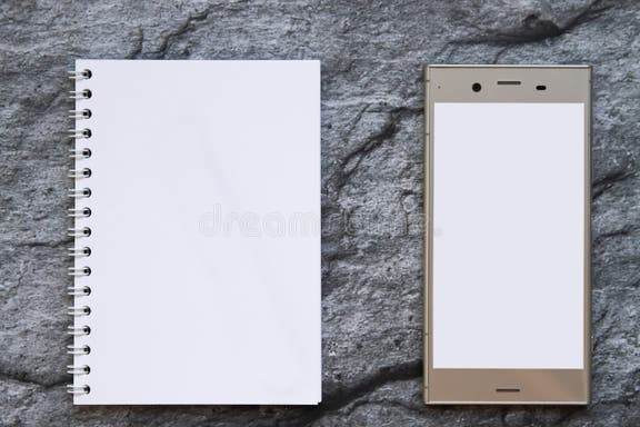 Blank Notepad and Smartphone Stock Photo - Image of digital, table ...