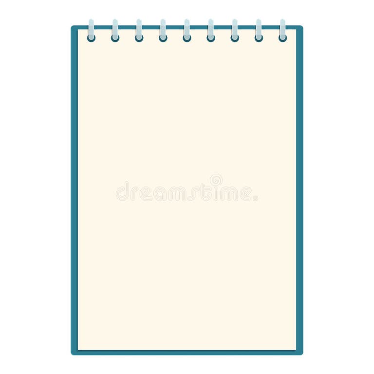Blank Notepad with Spiral Binding for Taking Notes and Ideas Stock ...