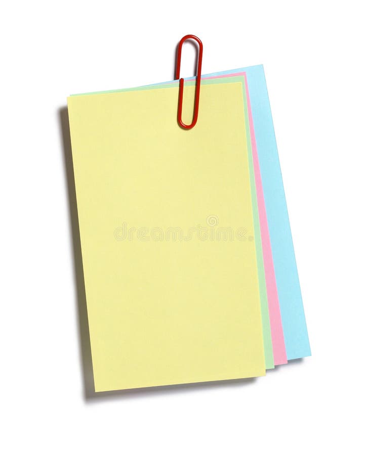 Blank Notepaper Isolated on White Stock Image - Image of notebook ...