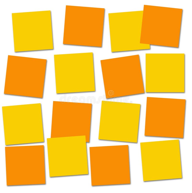 Org Chart Pyramid Chart Drawn on Sticky Notes Stock Illustration ...