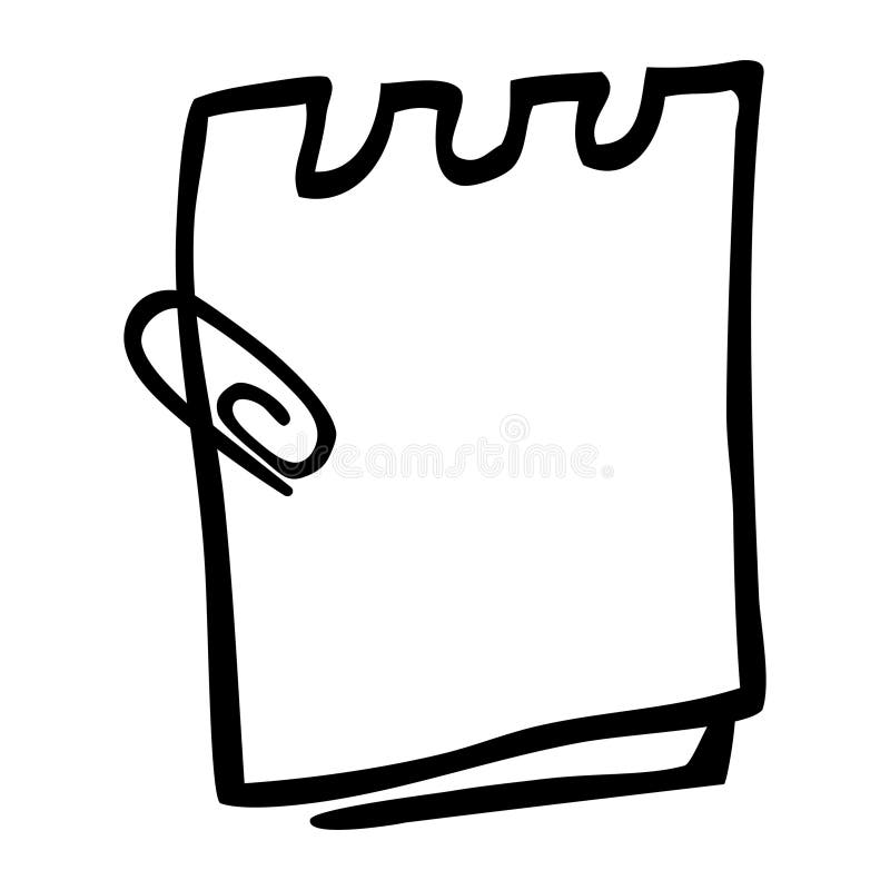 Simple Vector Doodle Hand Draw Sketch, Blank Note, Isolated on White ...