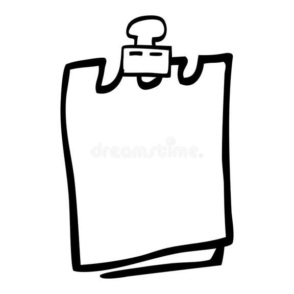Simple Vector Doodle Hand Draw Sketch, Blank Note, Isolated on White ...