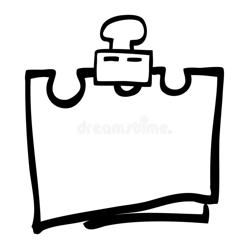 Simple Vector Doodle Hand Draw Sketch, Blank Note, Isolated on White ...