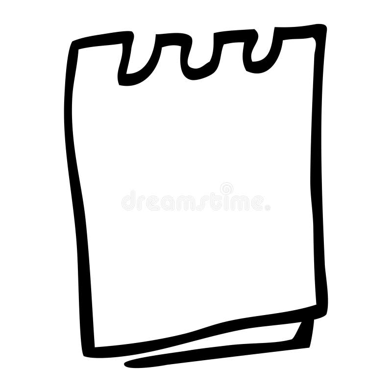 Vector Doodle Hand Draw Sketch, Blank Note, on White Stock Vector ...