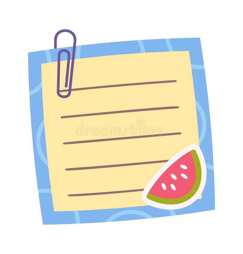 Blank Notice Page Attached Element Stock Vector - Illustration of blank ...