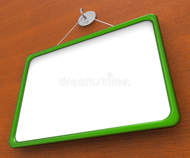 Blank Noticeboard Copyspace Shows Display Space Stock Illustration ...