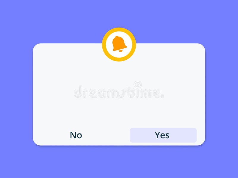 A Blank Notification with a Exclamation Sign on Yellow Background Stock ...