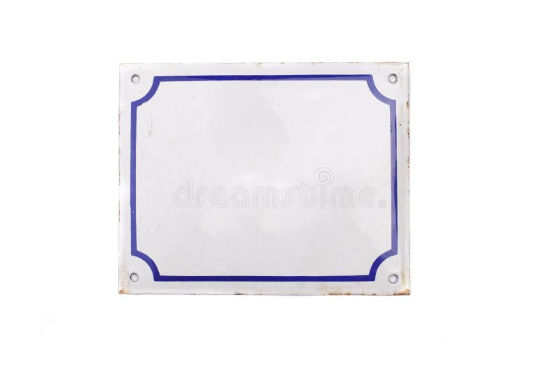 Blank Number of House Signs on White Stock Photo - Image of decoration ...