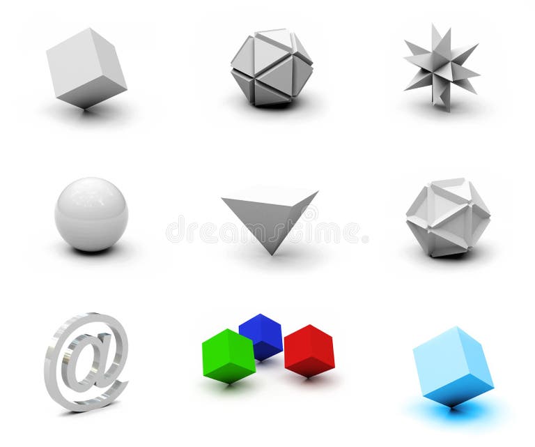 The blank objects set stock illustration. Illustration of design - 3059421