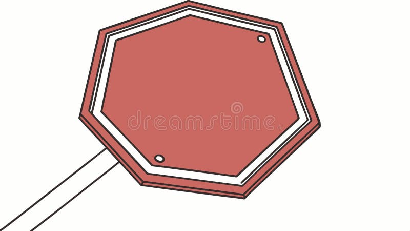 Blank Octagonal Signpost, Customizable Road Marker, Traffic Sign Vector ...