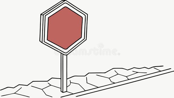 Blank Octagonal Stop Sign, Customizable Road Sign Vector, Traffic ...