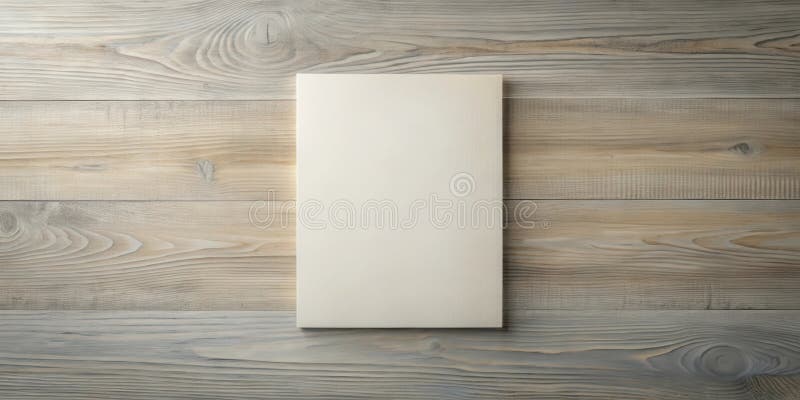 Blank Off-white Rectangle on Rustic Wood Background, Ideal for Design ...