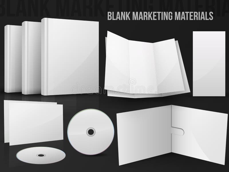 Blank Office Marketing Materials Stock Illustration - Illustration of ...
