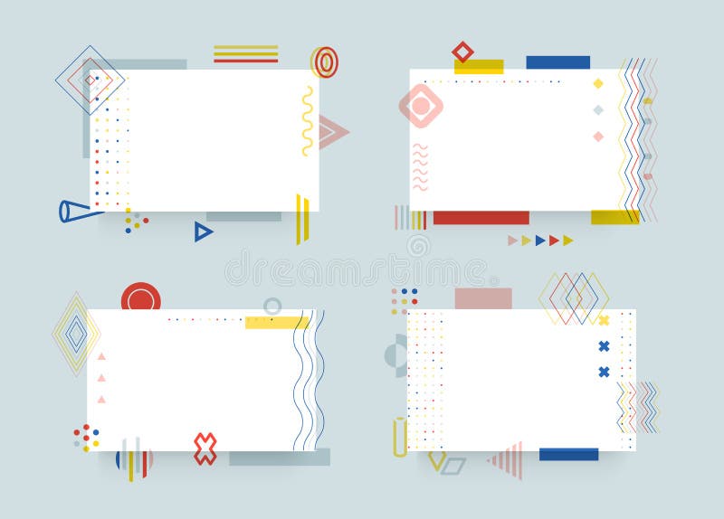 Blank Office Sheets Set. Empty Notebook Pages Collection. Minimalistic ...