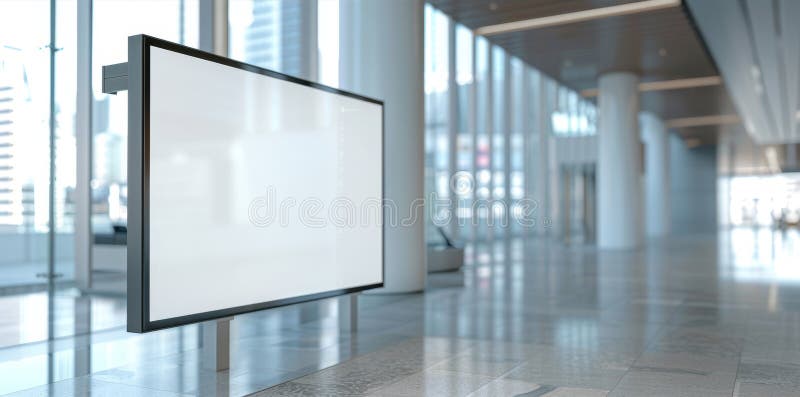 The Blank Office Sign. AI Generated Stock Photo - Image of advertising ...