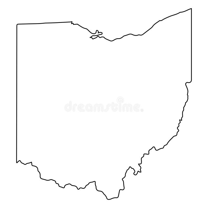 Blank Ohio State Outline Map, Perfect for Educational and Design Use ...