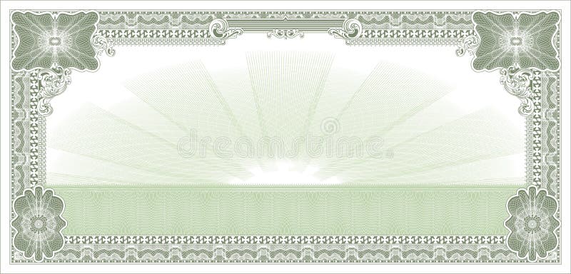 Blank Old Banknote with Empty Space Green Stock Illustration ...