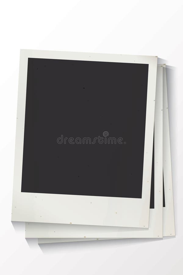 Blank Old Instant Photograph Vertical Frames with Stained Effect ...