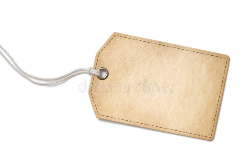 Old Paper Cloth Tag or Label Set Isolated Stock Photo - Image of paper ...
