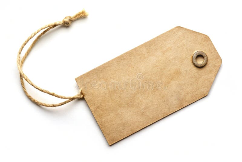 Blank Old Paper Price Tag or Label Isolated Stock Illustration ...