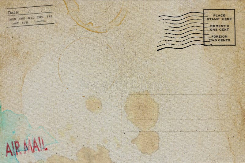 Blank of the Old Postcard for Text Stock Photo - Image of paper ...