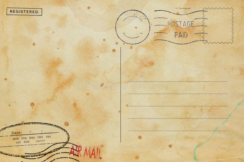 Blank of the Old Postcard for Text Stock Photo - Image of aged, brown ...