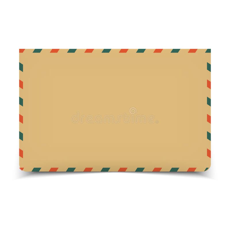 Blank Old Retro Envelope Isolated on White Stock Vector - Illustration ...