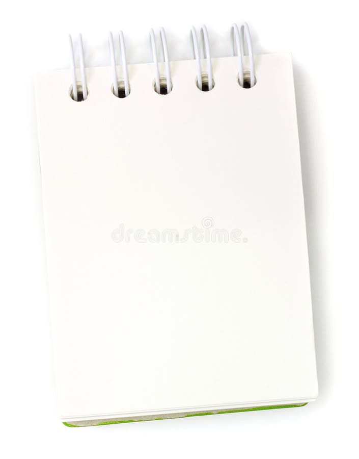 Blank Spiral Book with Note Paper Stock Image - Image of spring ...
