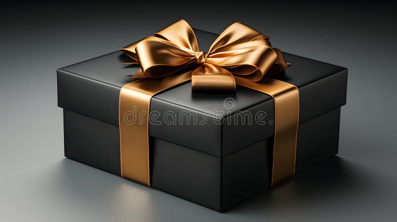 Blank Open Black Present Box or Top View of Black Gift Box Stock Photo ...