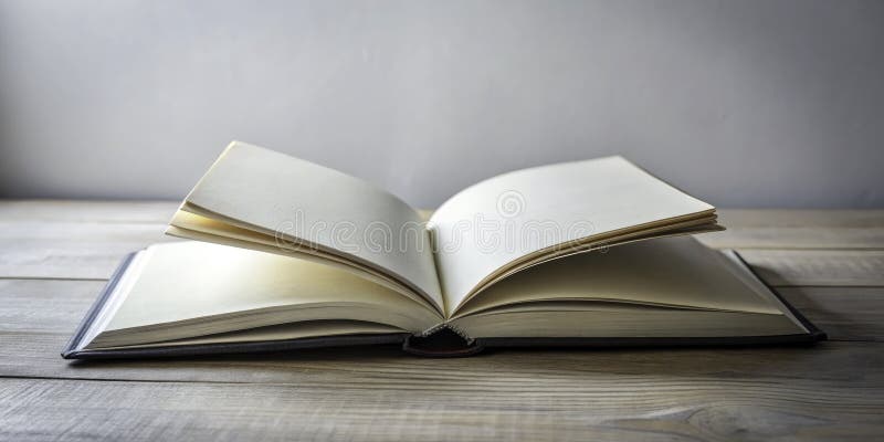 Blank Open Book on a Flat Surface: a Versatile Stock Image for ...