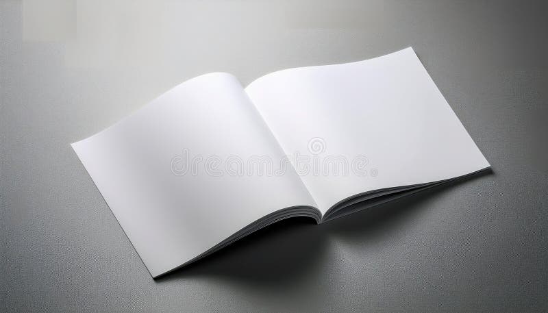 Blank Open Book Mock Up on Soft Gray Background, Perfect for Design ...