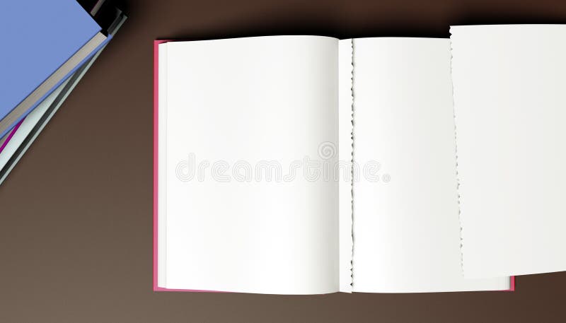 Blank torn Open Book stock illustration. Illustration of book - 37494519