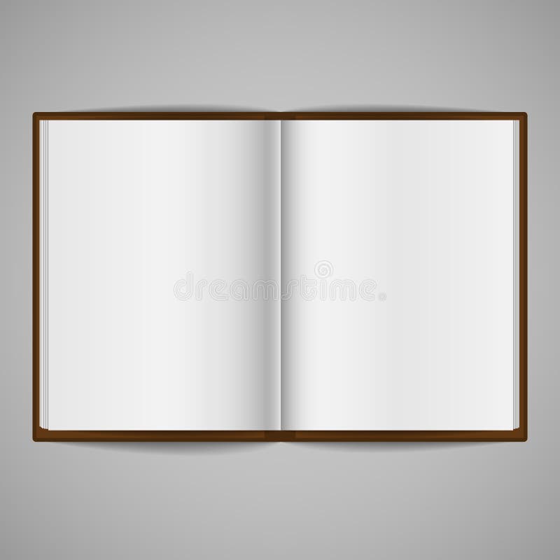 Book Open To Show Blank Pages Isolated Stock Illustrations – 6 Book ...
