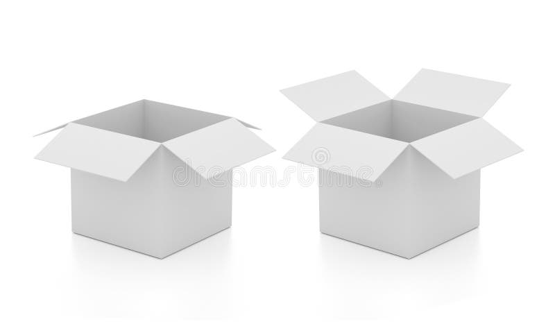 Blank open boxes stock illustration. Illustration of abstract - 270538830