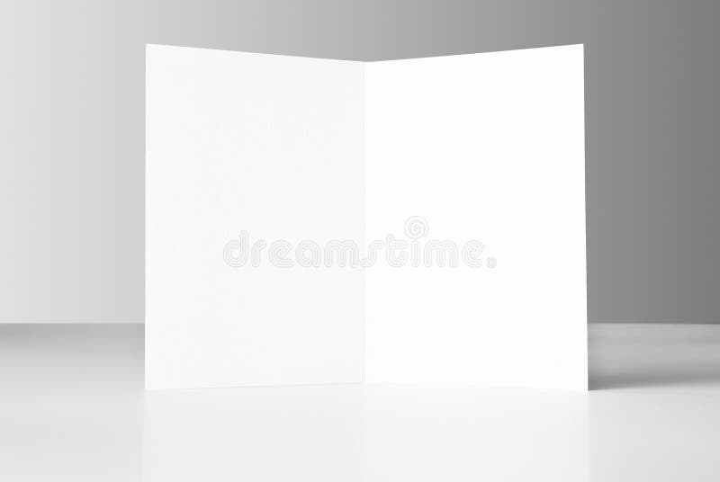 Blank open card standing stock image. Image of holiday - 48846629