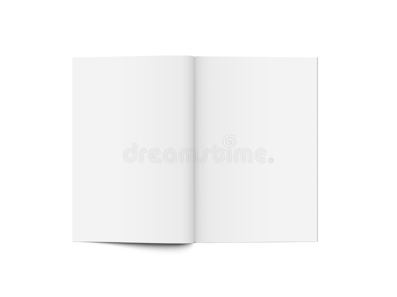 Blank Open Clear Paper Magazine Top View Stock Vector - Illustration of ...